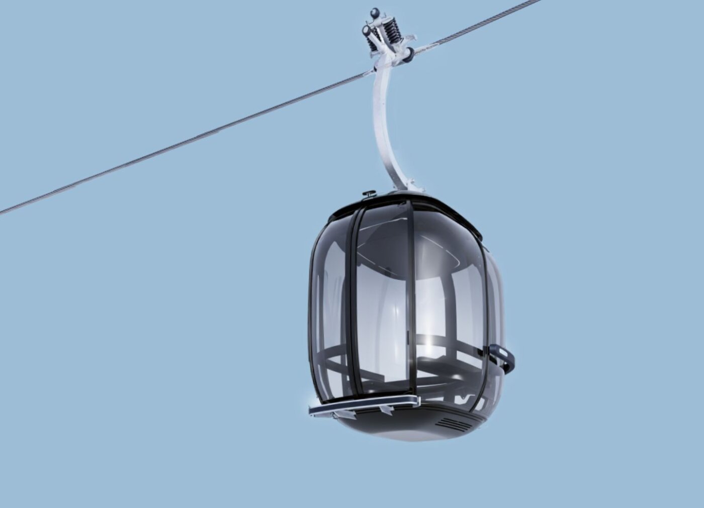 Detachable gondola lift POMA • Comfort in the mountains