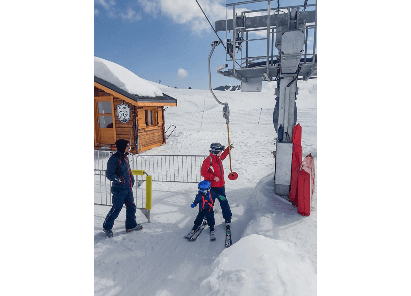 Téléski à enrouleurs POMA• Idéal pour les skieurs débutants