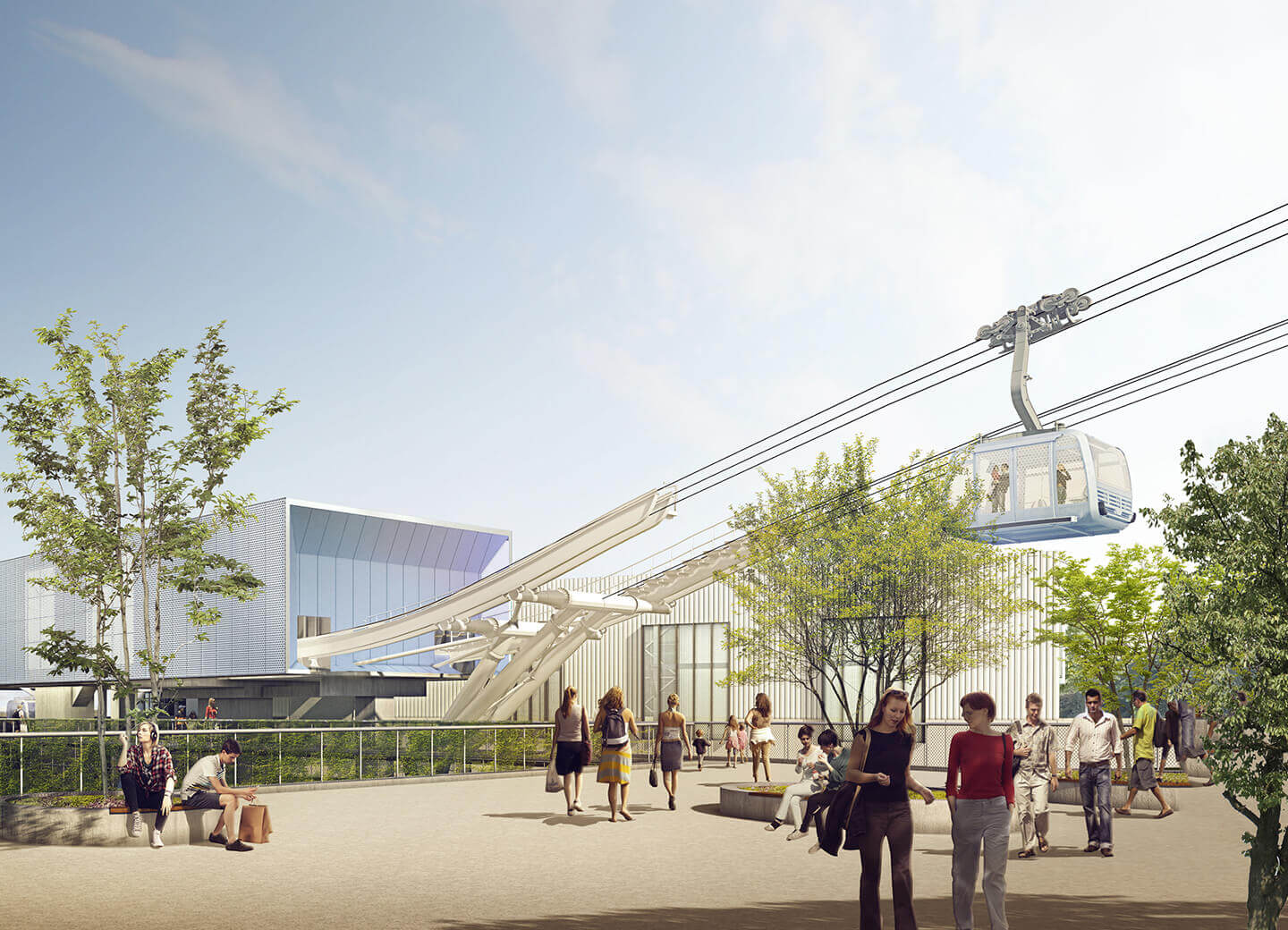 Téléo, the Urban 3S cable car in Toulouse - POMA