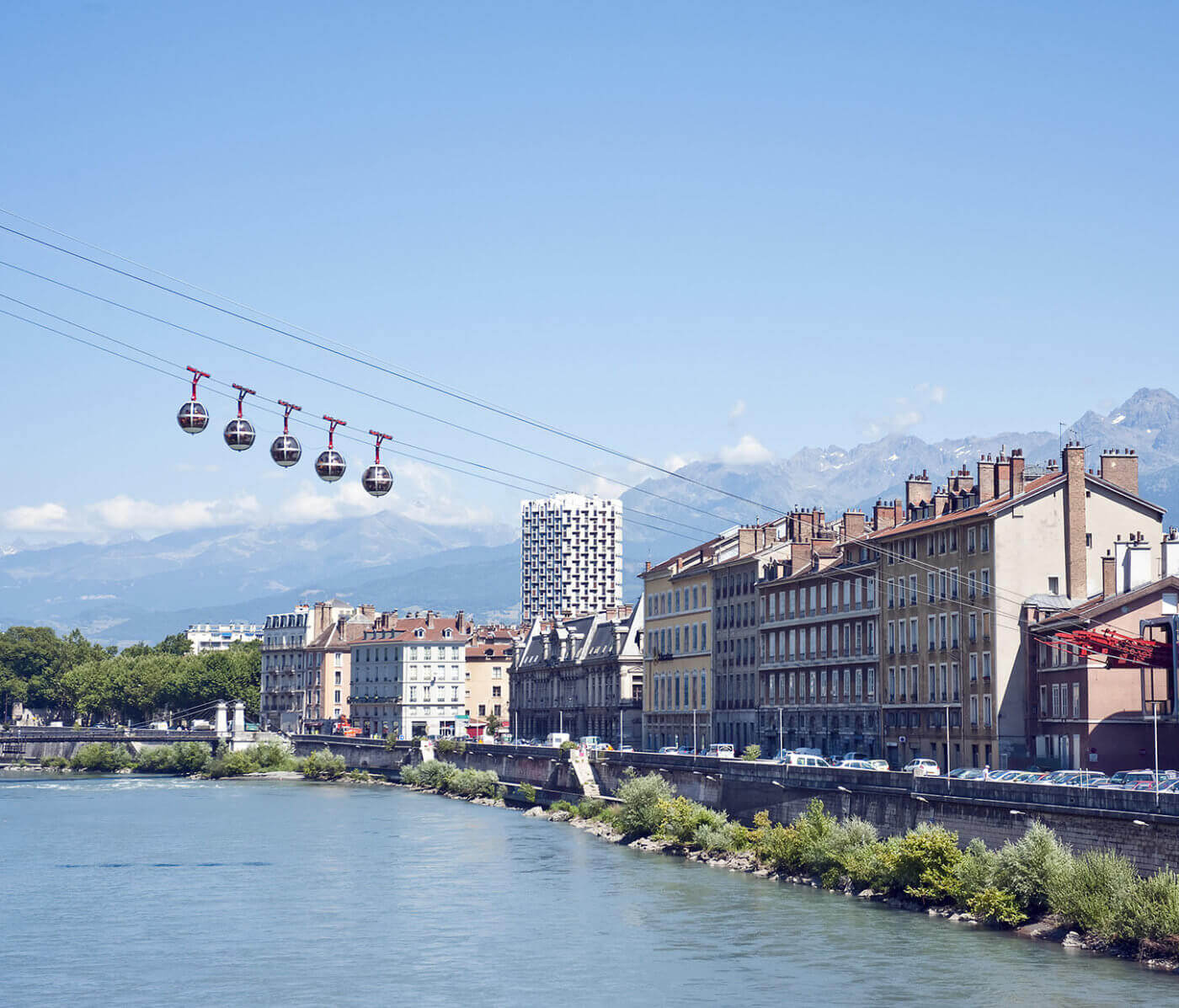 The Bastille aerial ropeway in Grenoble is an emblematic attraction