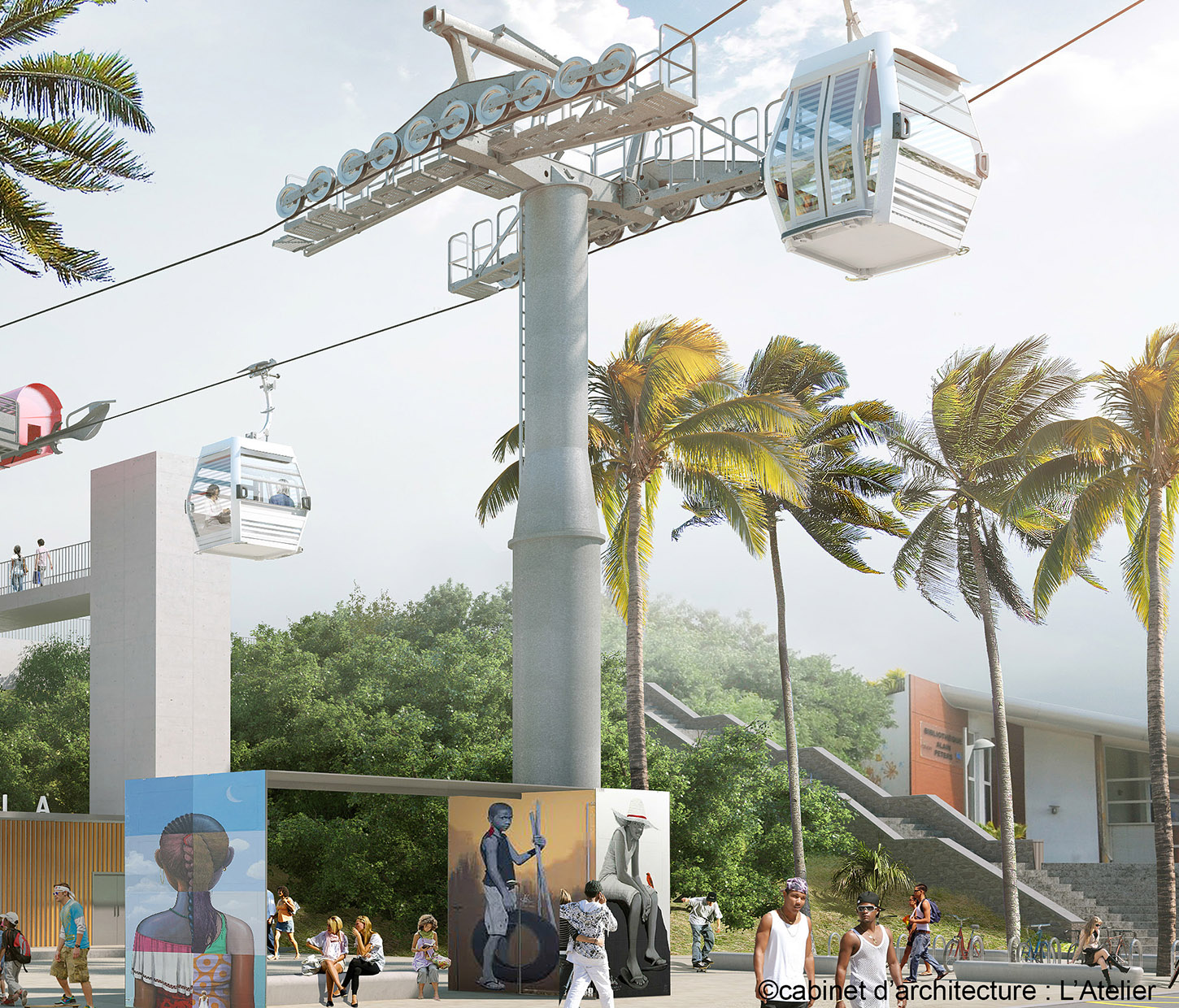 Téléférik Réunion Island urban ropeway - POMA